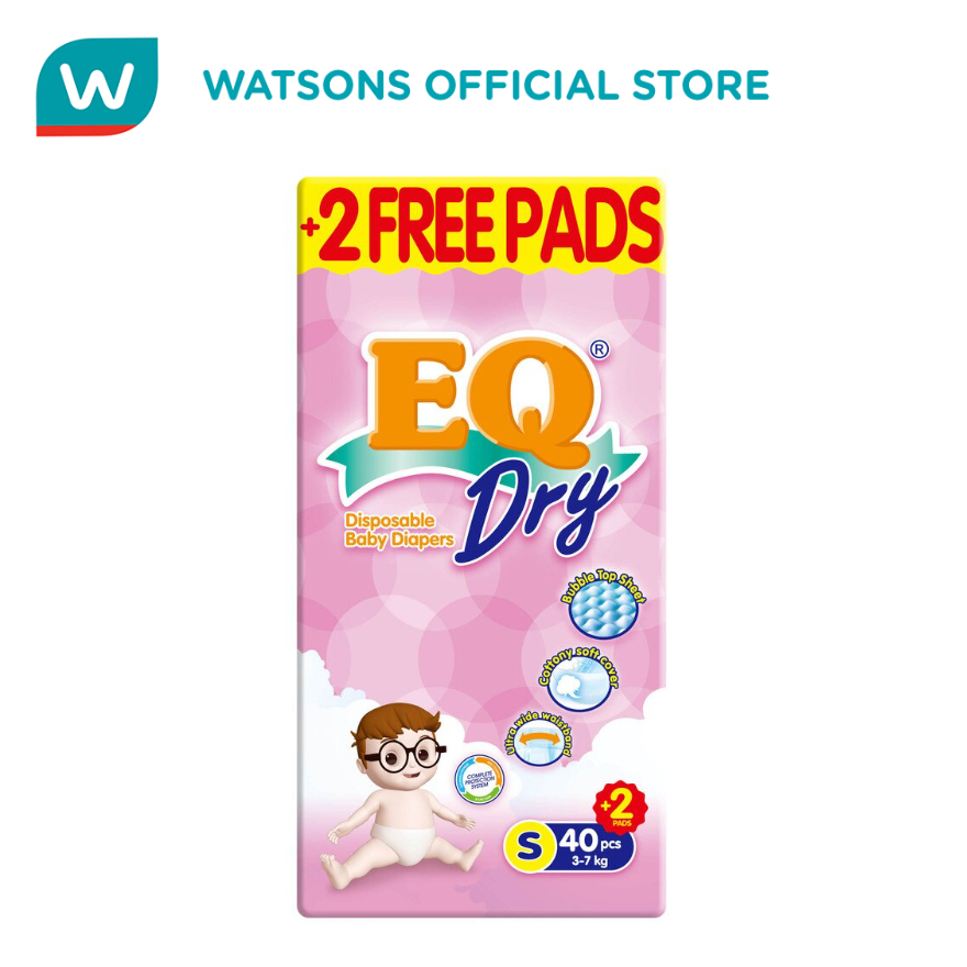 EQ Dry Disposable Baby Diapers S 40s | Shopee Malaysia