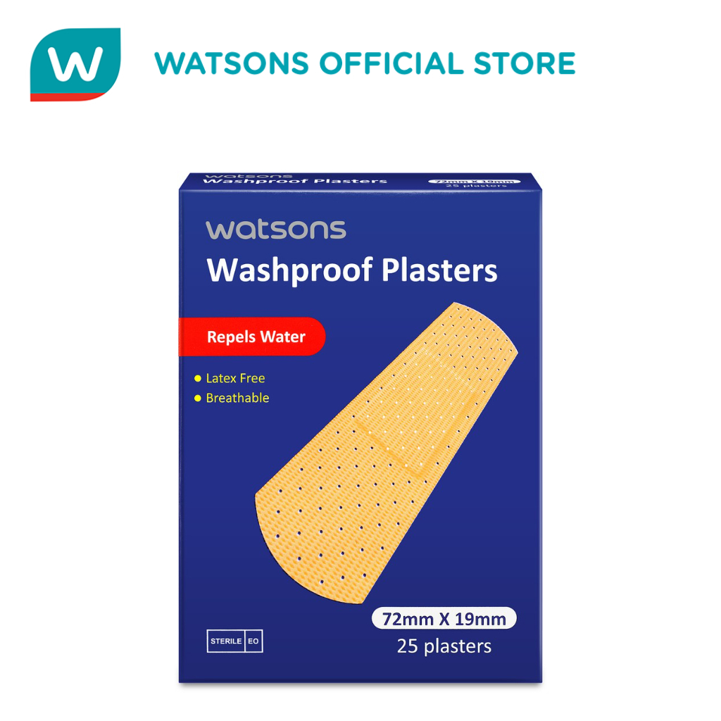 WATSONS Washproof Plaster 25 sheets | Shopee Malaysia