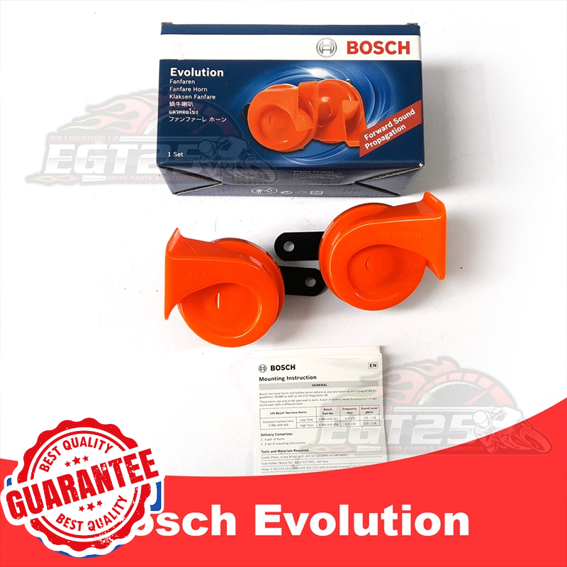 Bosch Evolution 12V Pair /Universal Horn harness / Bosch RElay w ...