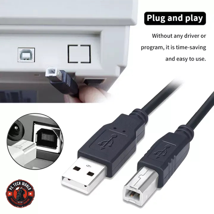 USB 2.0 LPJ PRINTER CABLE Male To Male Stable USB Printer Scanner Cable ...