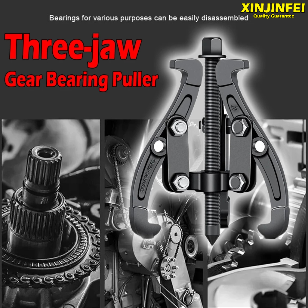 3" 6" 10" Gear Bearing Puller Tool Hub Kit 3 Jaw Reversible Fly Wheel ...