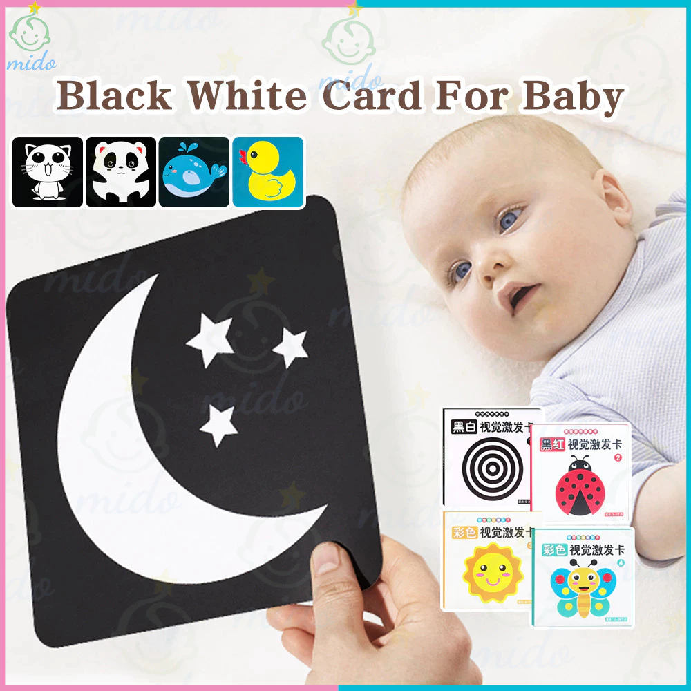 MD Visual Cards for Baby Black White Flash Cards Kids Sensory Toys ...