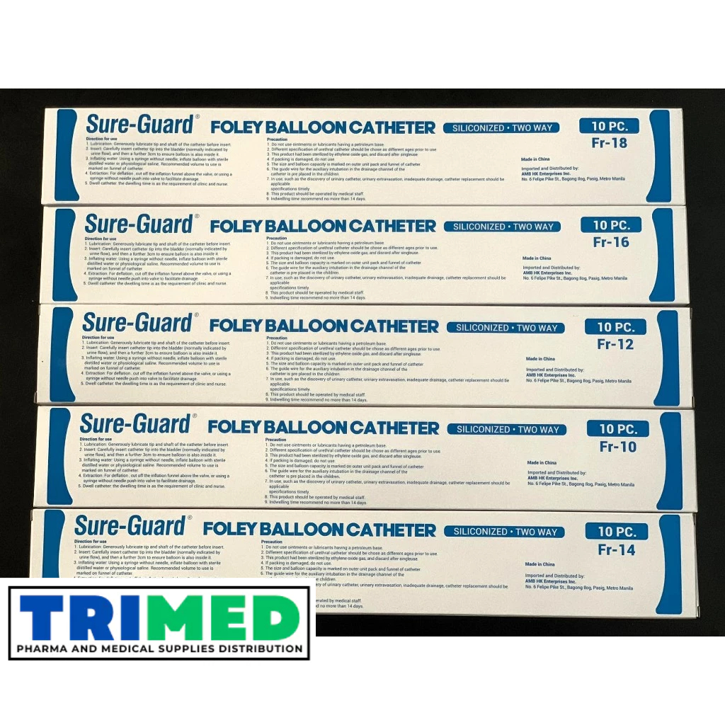 Foley Catheter (Sure-Guard) 10's Fr 10/12/14/16/18 | Shopee Malaysia