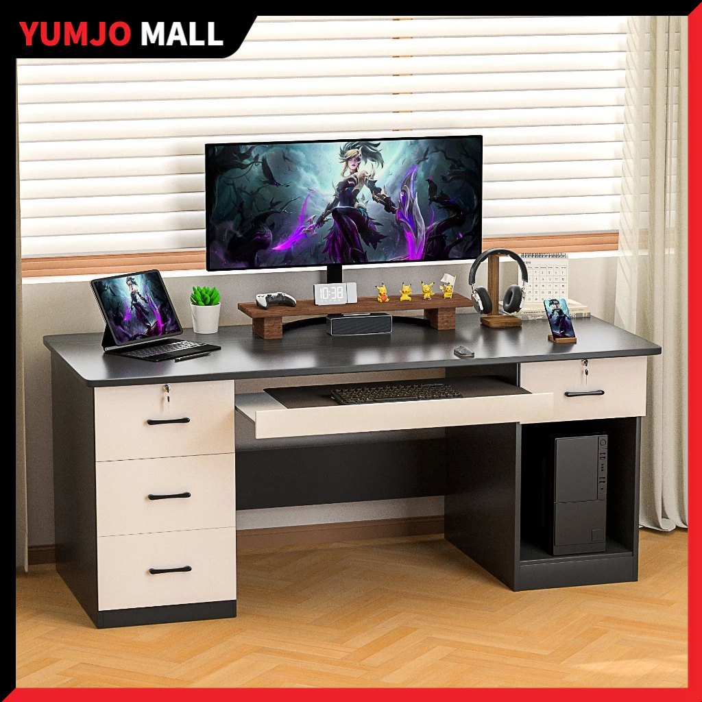Computer Table With Drawer Long Table desk Study Desk Office Table 2024 ...