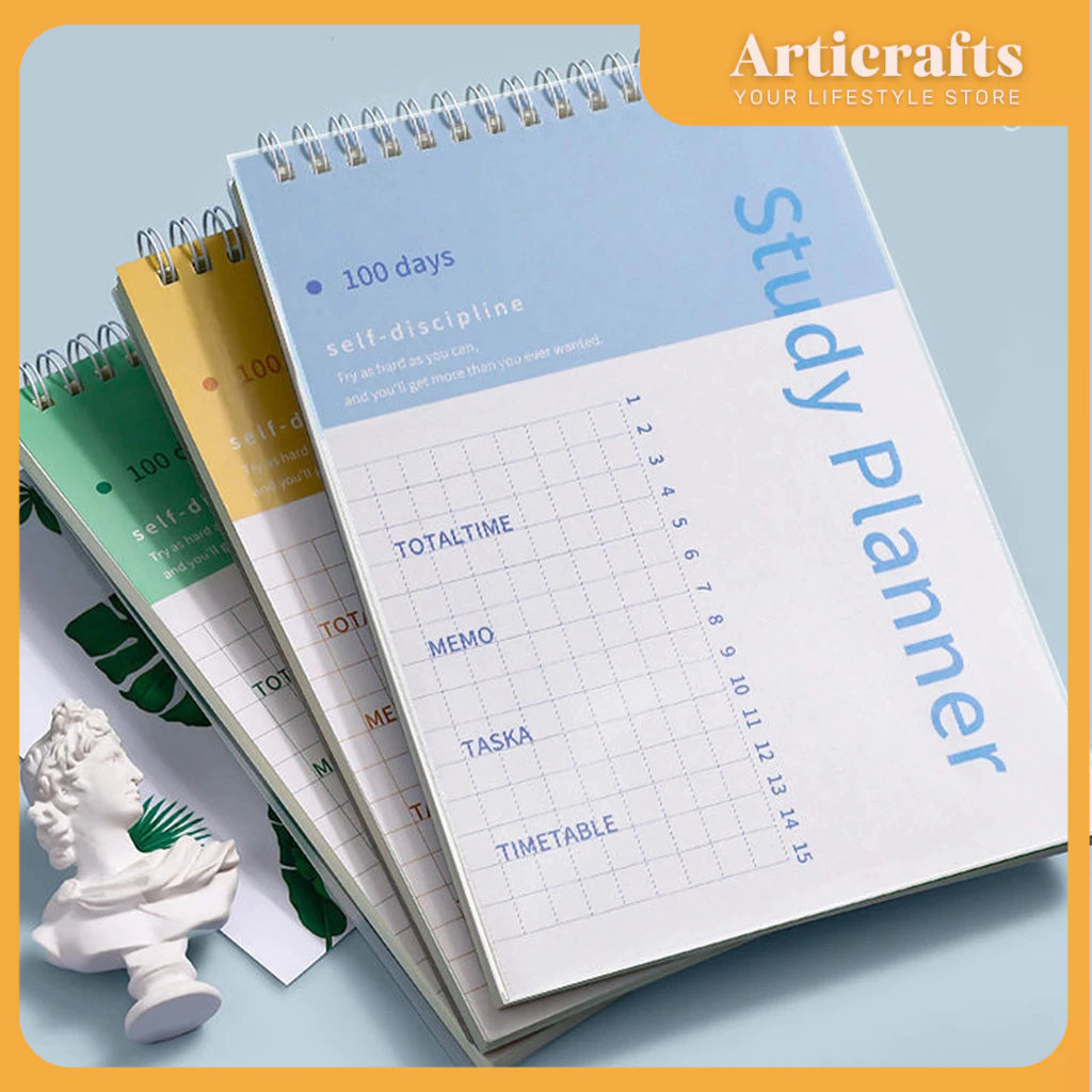 A5 Vertical Study Planner Timetable Spiral Notebook | Shopee Malaysia