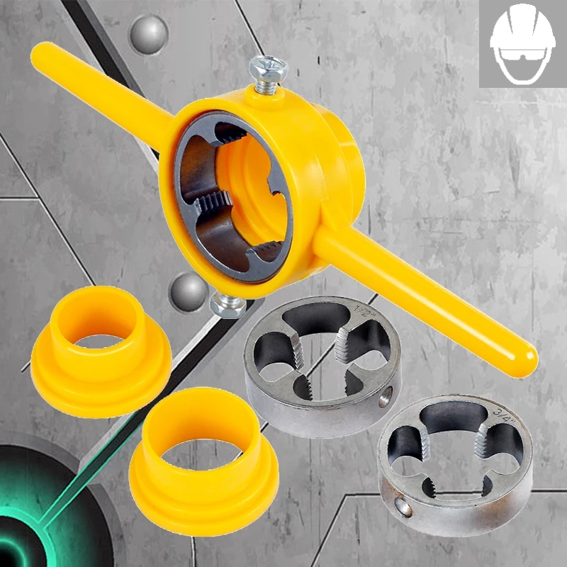 6-Piece Manual Wrench Set Plastic Pipe Threading Die Water Pipe Tool ...