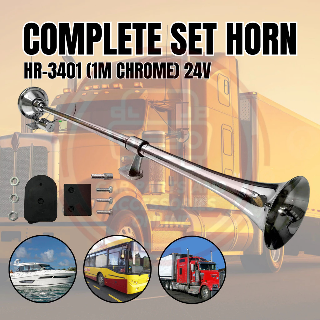 CPAO 24V Single Trumpet Air Horn Compressor Super Loud 150db for Truck ...