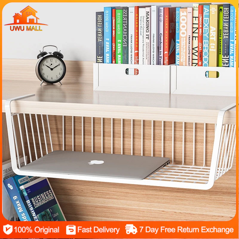 Storage Basket Under Shelf Table Basket Rack Desk Wire Cabinet Hanging ...