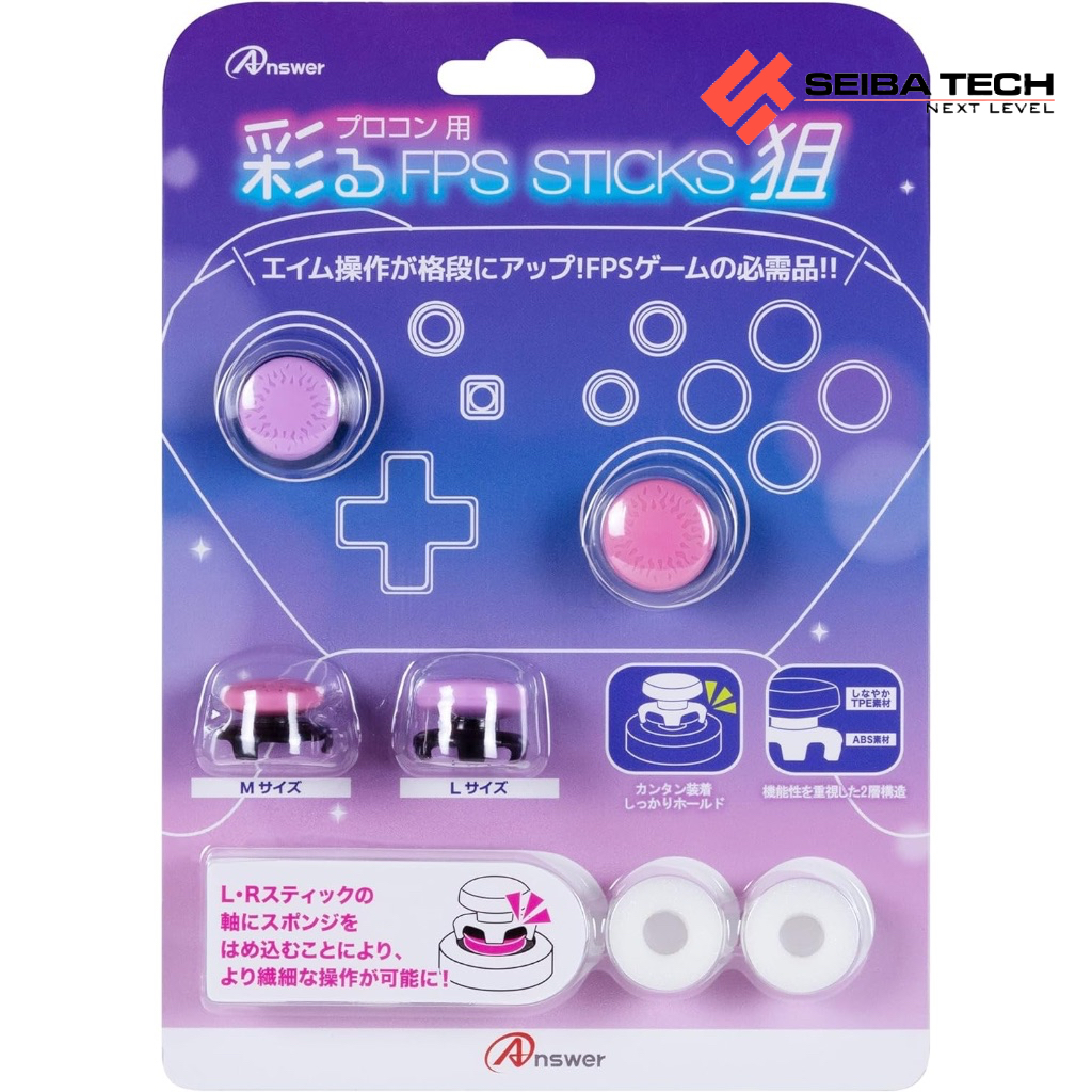 Answer Nintendo Switch Pro Controller FPS Stick Pink and Purple ...