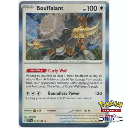 Pokemon Trading Card Game - Stellar Crown - Bouffalant (Holo) (119/142 ...