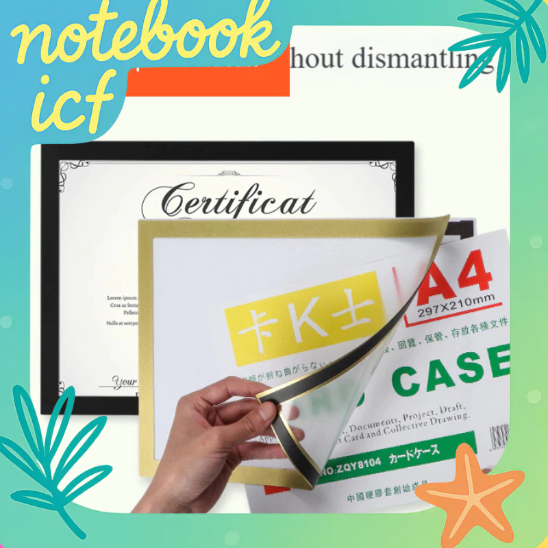 A4 Size Hard Plastic Card Case – Clear Document Holder for Office ...