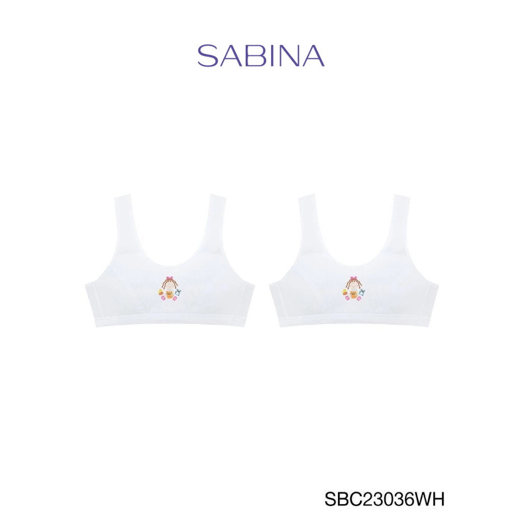 (Set 2 pcs.) SABINA KIDS Starter Lined Bra Style no. SBC23036WH White ...