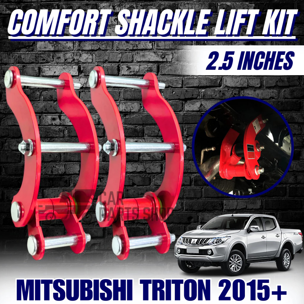 OAPC MITSUBISHI TRITON 2015+ COMFORT SHACKLE 2.5INCH LIFT KIT SET RED ...