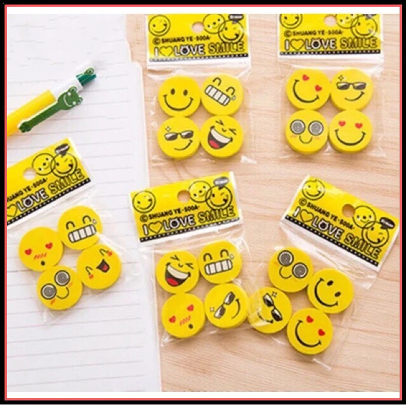 smiley eraser 4in1 school supplies Office Supplies smiley face eraser ...