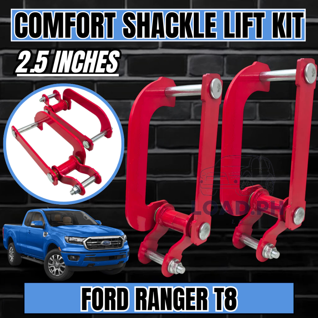 LD FORD RANGER T8 COMFORT SHACKLE 2.5INCH LIFT KIT SET RED (11732 ...