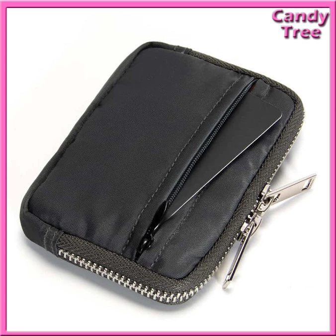 Slim Document Pouch with Protection Secret Pockets for Passport/Coins ...