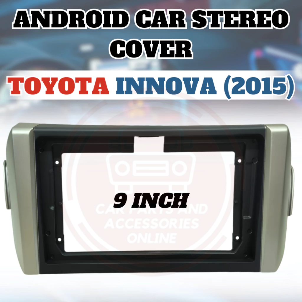 CPAO ANDROID CAR STEREO COVER 9INCH TOYOTA INNOVA 2015 WITH STEREO WIRE ...