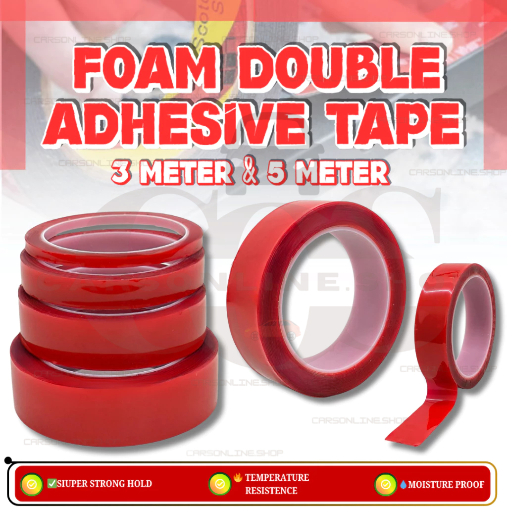 COS 3METER AND 5METER FOAM STRONG TAPE DOUBLE SIDED ADHESIVE TAPE ...