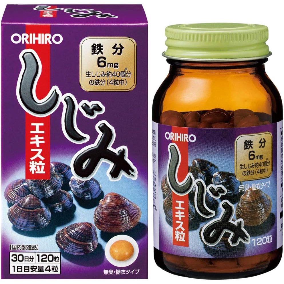 ORIHIRO Shijimi (Freshwater Clam) Extract Tablets 120 Capsules【Direct ...