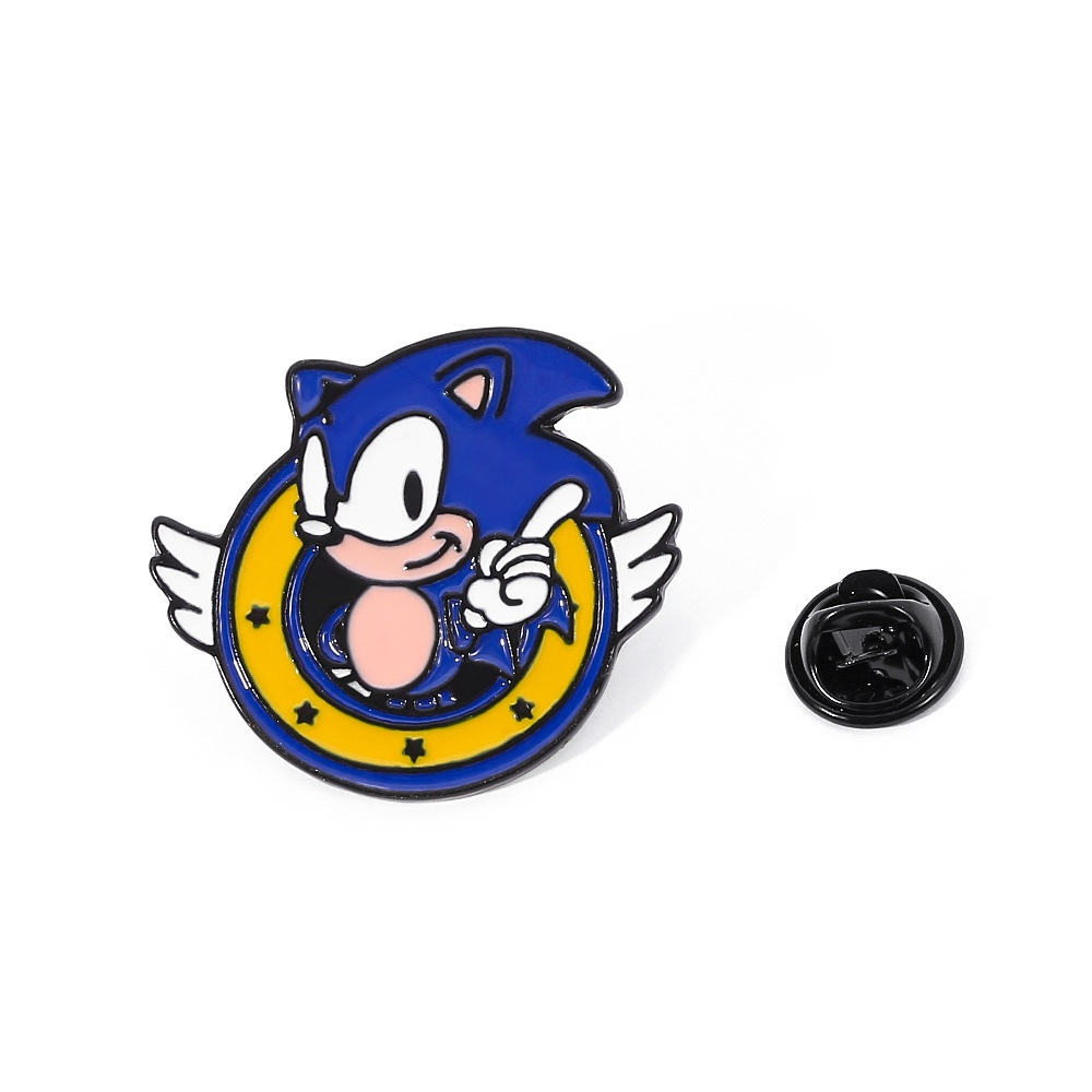 New Game Anime Sonic Brooch Cartoon Enamel Pin Backpack Clothes ...