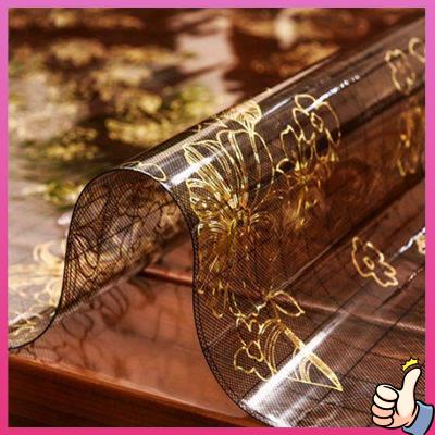 桌布 makan alas meja plastik Kaca lembut jelas PVC alas meja kalis air ...