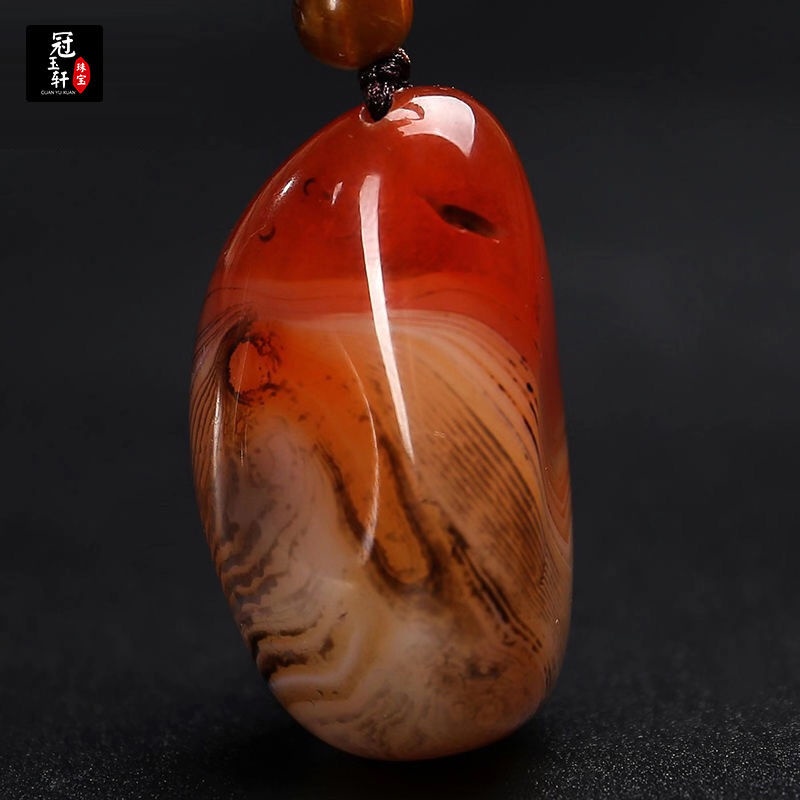 Natural original stone sardonyx pendant sardonyx rough stone hand put a ...