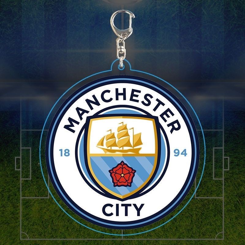 Football fans keychain club Barcelona, Real Madrid, Manchester City ...
