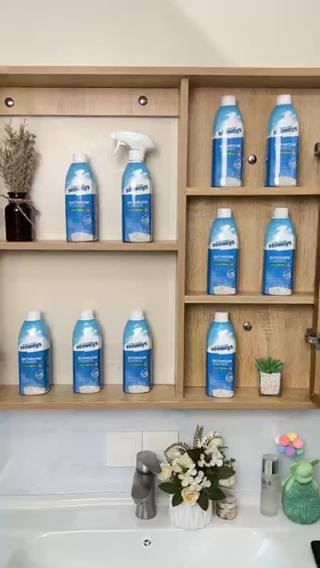 Seaways bathroom cleaner liquid spray stain remover foam 500g*3 Give ...
