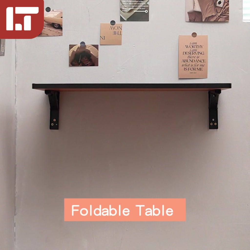 Meja Lipat Wall Table Foldable Table Floating wall shelf Meja belajar ...