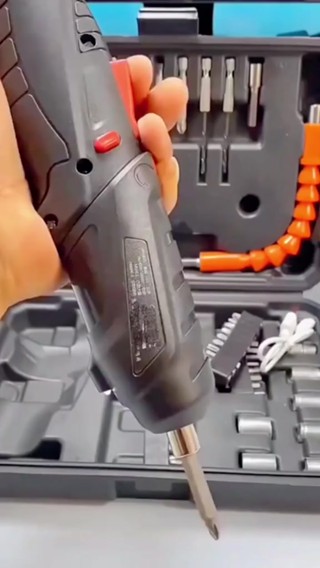 47Pcs/set 3.6V Electric Cordless Screwdriver Impact Drill Pemutar Skru ...