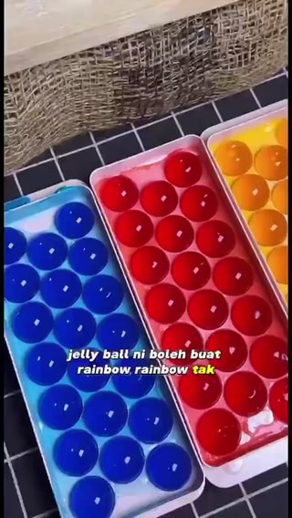 Acuan Jelly Ball Tray 3D 33 Grids Plastik Jelly Ball Rainbow Jelly Ball ...