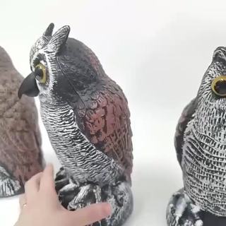 SGW_ Farm Protection Owls Owl Statue Realistic Owl Scarecrow Garden ...