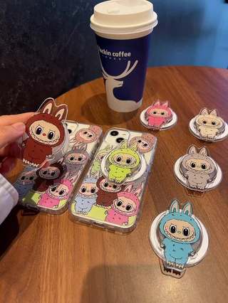 POP MART Labubu Magnetic Phone Stand Holder Case For iPhone 15 14 13 12 ...