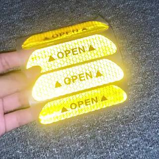 4Pcs Proton Car Reflective Sticker Safety Warning Mark Car Door ...