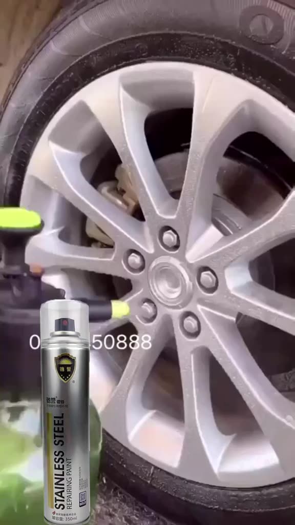 No Rust Chrome paint spray Plated Steel Wheel Spray Color 350mL Car ...