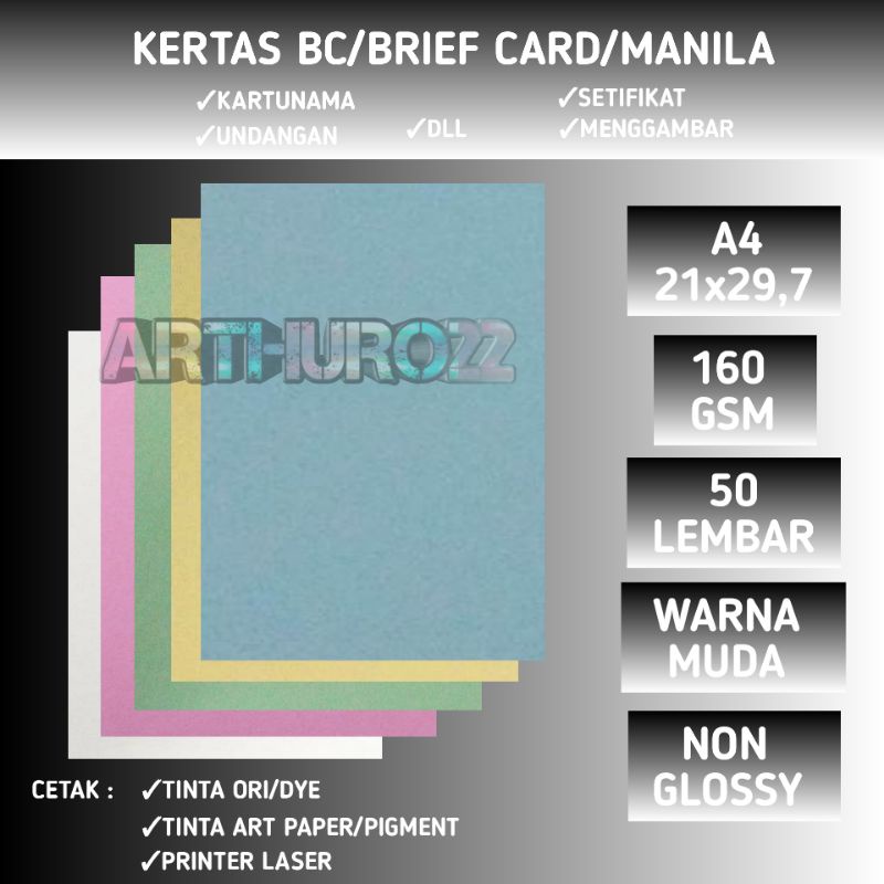 Bc/brief card/manila paper 160 gsm A4 contains 50 sheets | Shopee Malaysia
