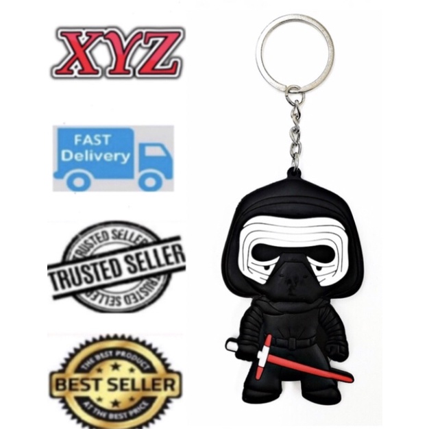 Star Wars Kylo Ren Silicon Keychain (100% Ready Stock Fast Postage ...