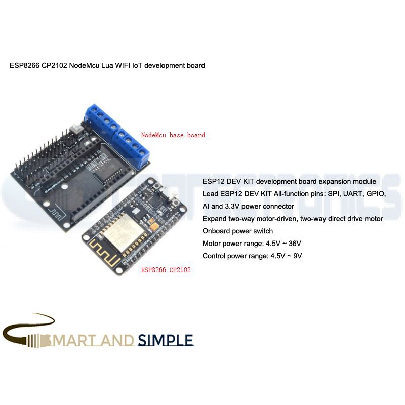 ESP8266 CP2102 NodeMcu Lua WIFI IoT development board 007-2 | Shopee ...