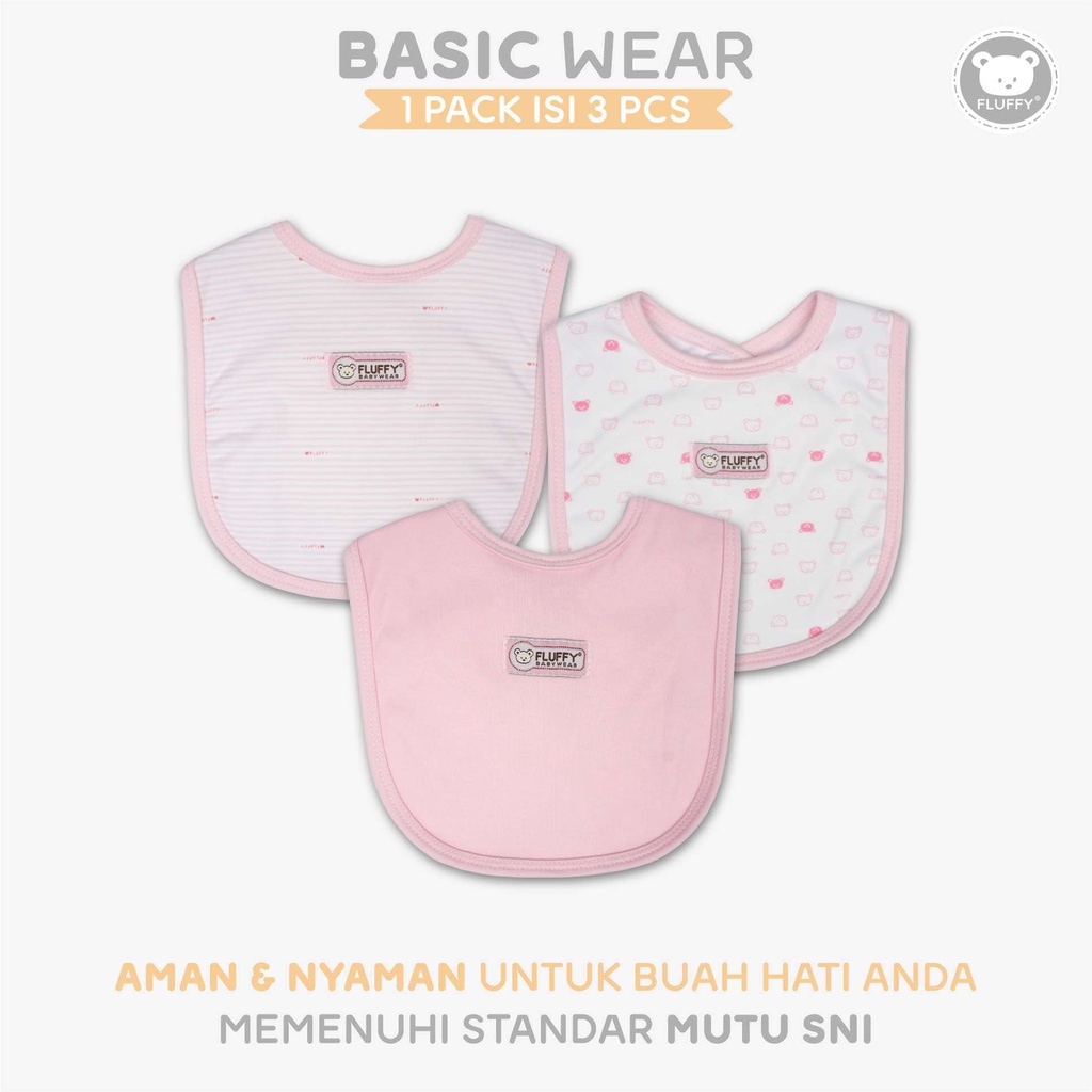 FLUFFY Long Pink Baby Slaber (3 Pcs) SLPJ PNK Newborn | Shopee Malaysia