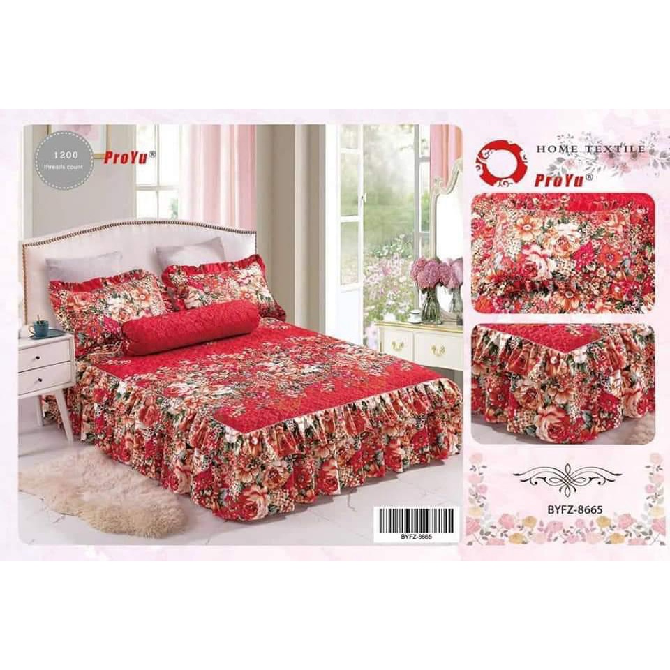 PROYU Cadar Patchwork 4 in 1 ROPOL 2 Tingkat Fitted Bedsheet Set ...