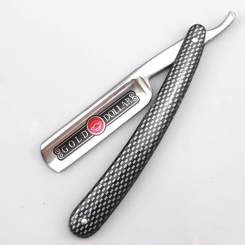 Gold Dollar Blade Razor Stainless Steel Folding Straight Edge Barber ...