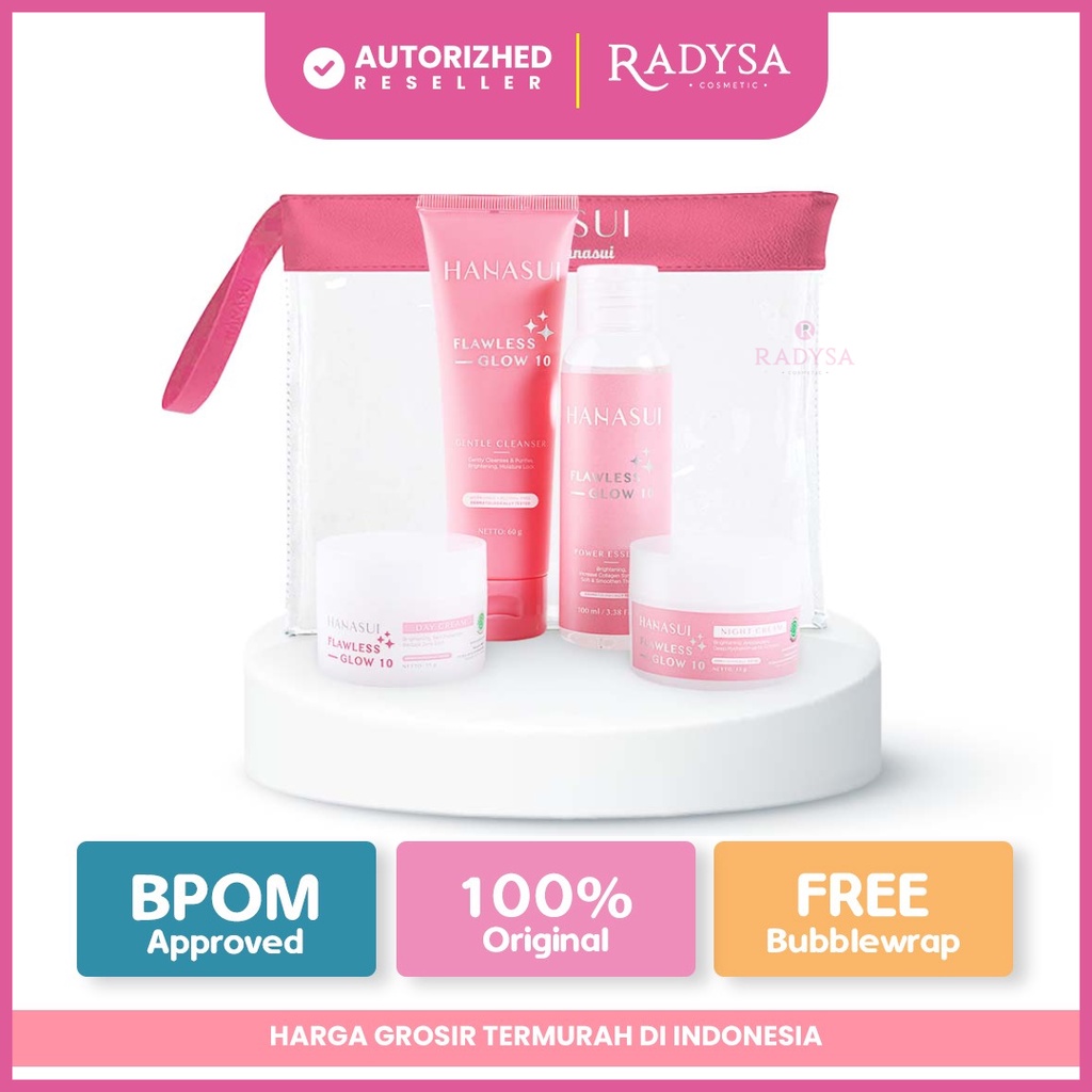 R - Hanasui Flawless Glow 10 Facial Package Contains 4pcs (Facial Wash ...