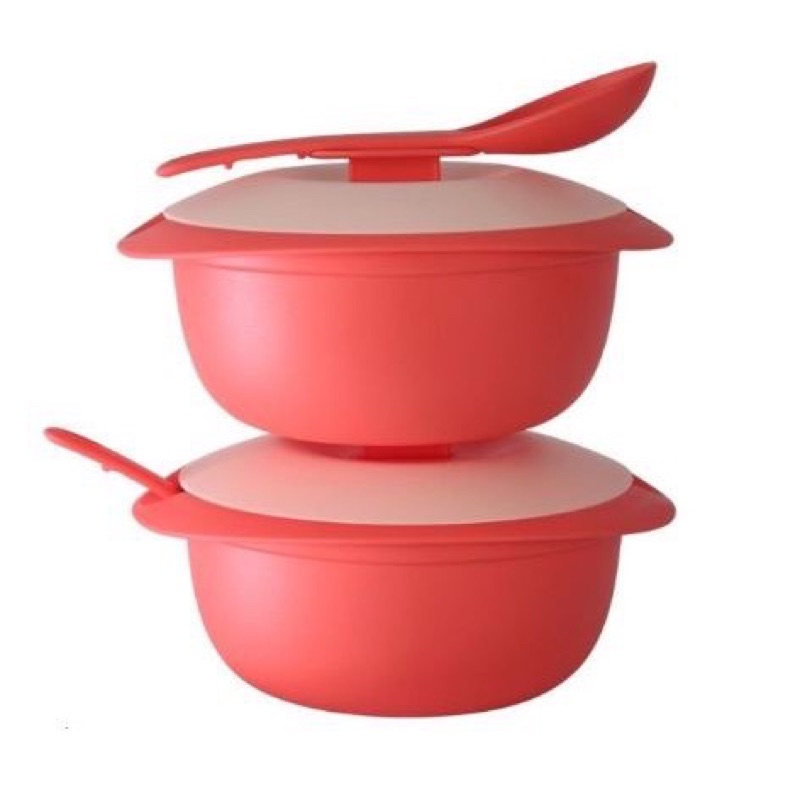 Tupperware Coral Blooms Round Server With Serving Spoon 1.6L（2 ...