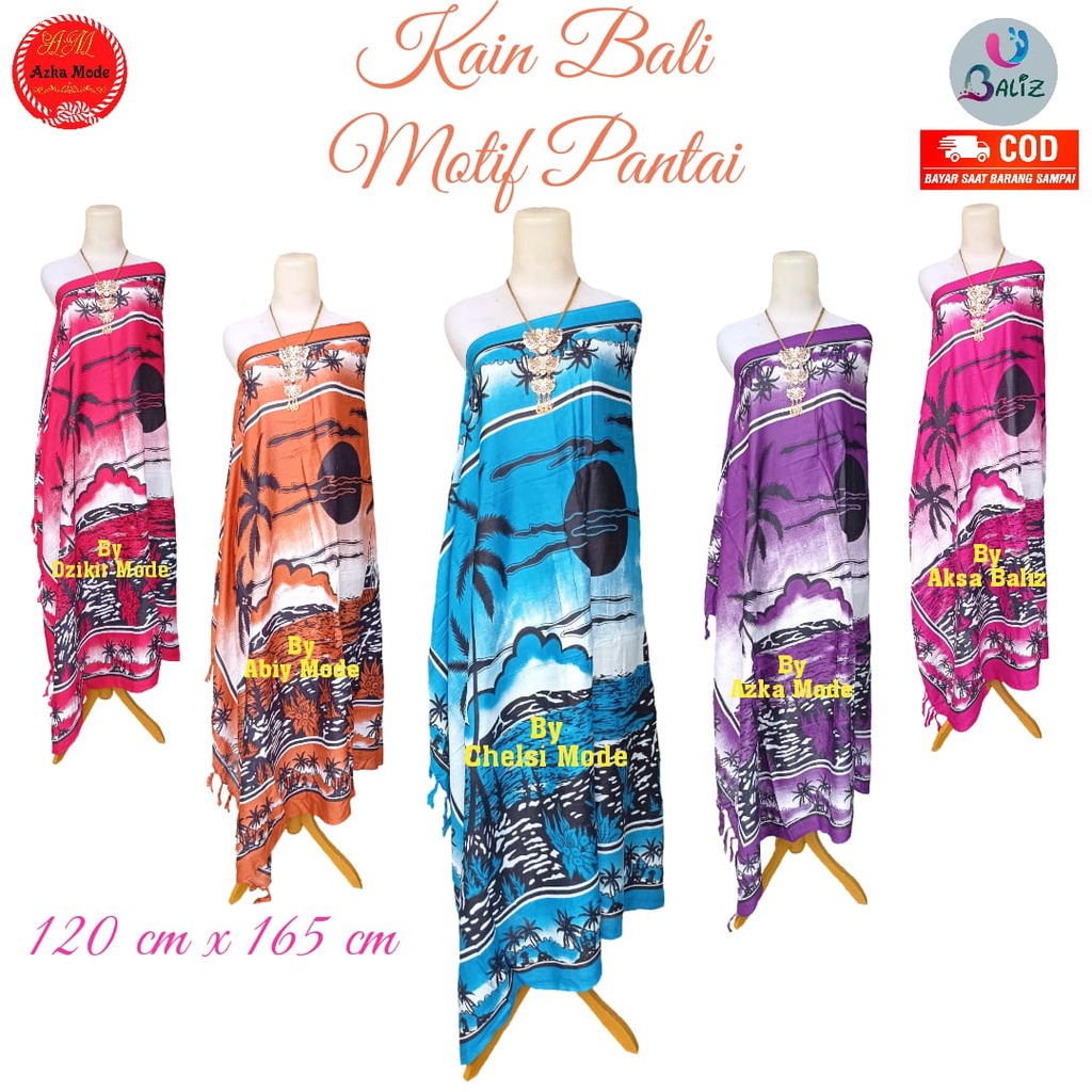 KATUN HIASAN DINDING Beach Bali Fabric - Standard Bright Beach New ...