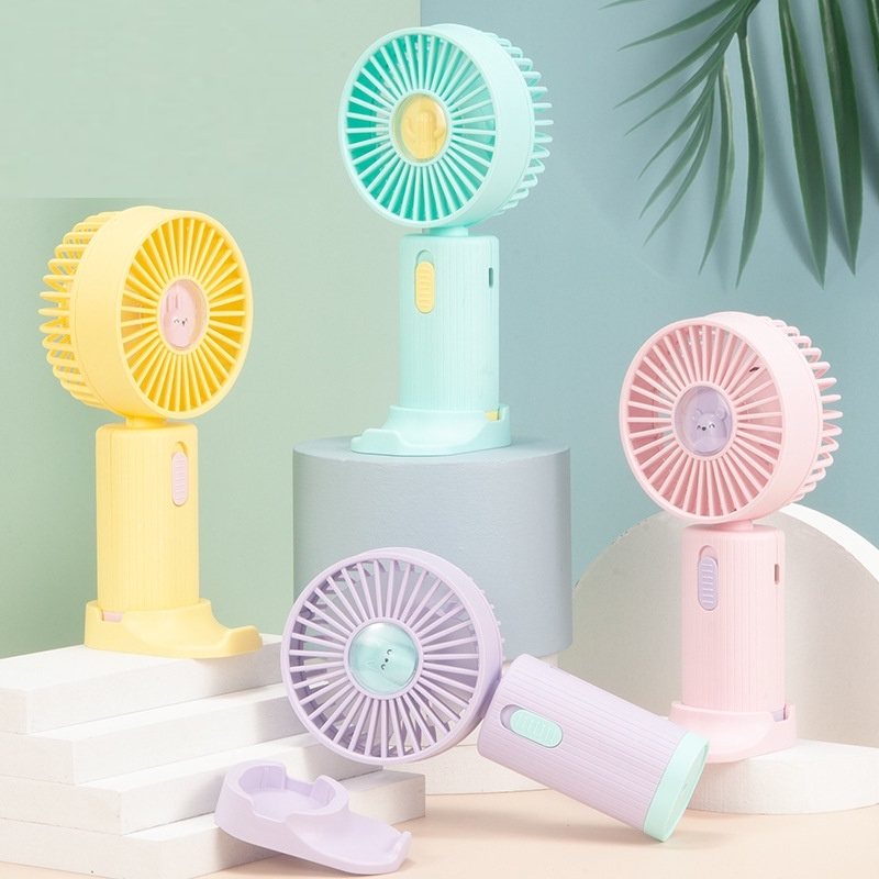 Mini Fan with Mobile Phone Bracket Portable Mini Fan USB Charging Mini ...