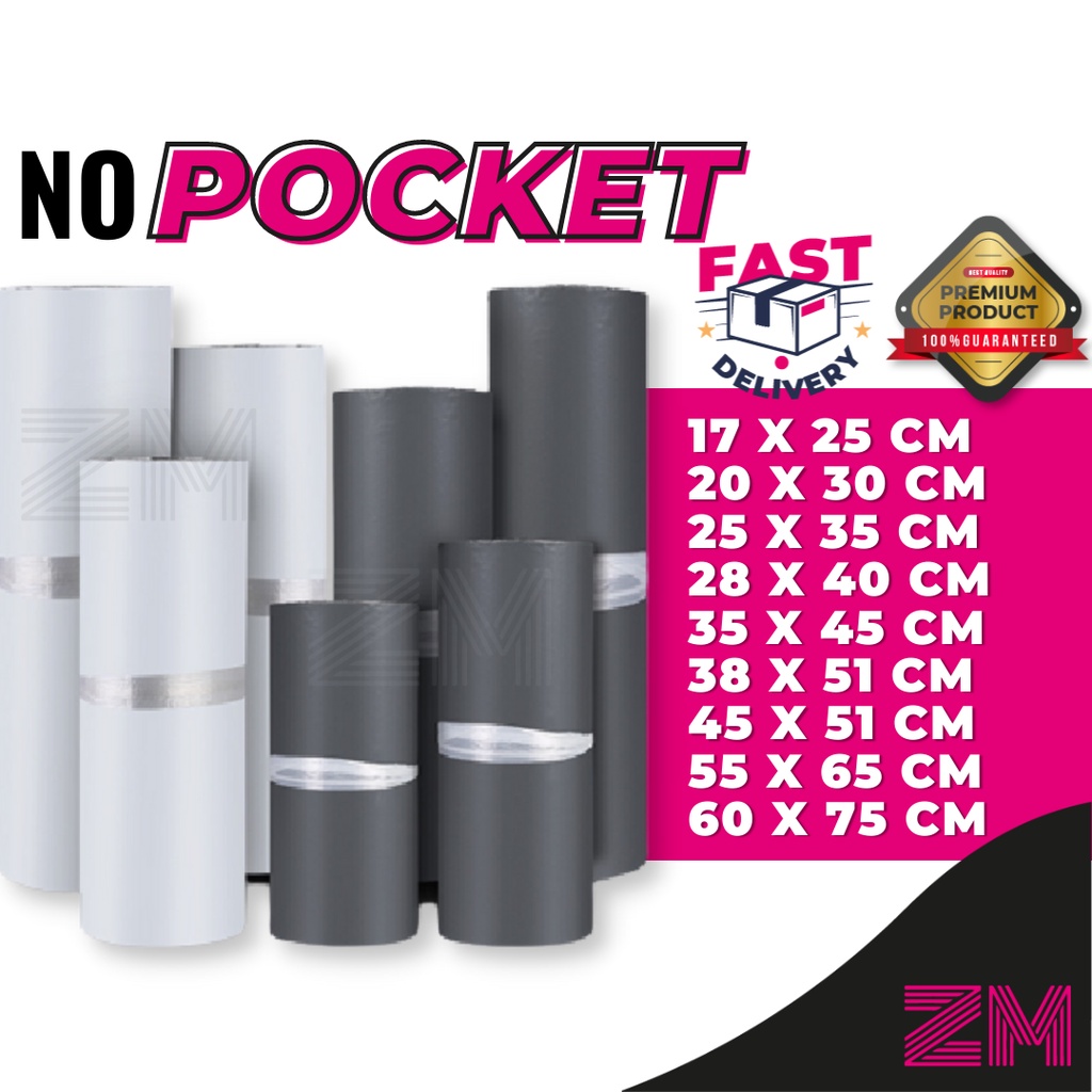 No Pocket Flyer Kurier Courier Bag Plastic Packaging Pos Bag Plastik ...