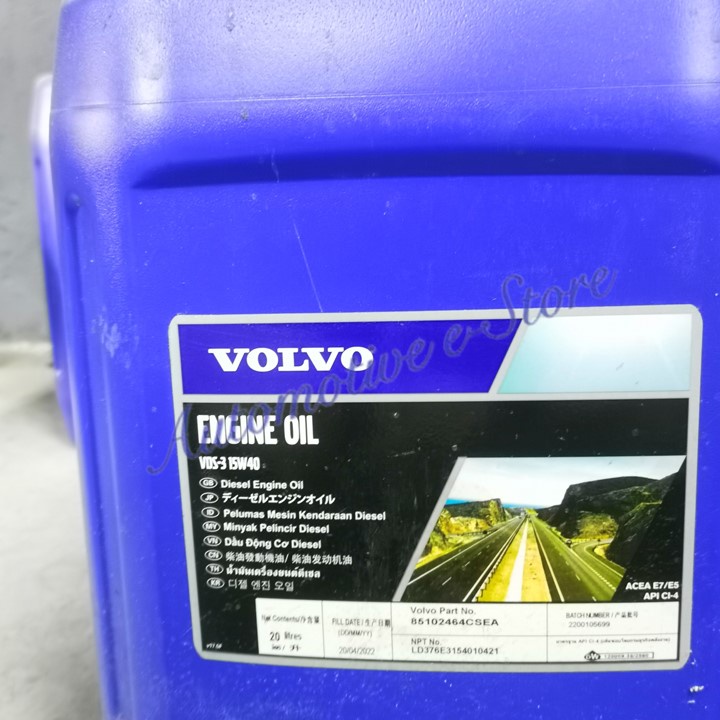 [READY STOCK] 20L VOLVO Engine Oil 15W-40 Original | Shopee Malaysia