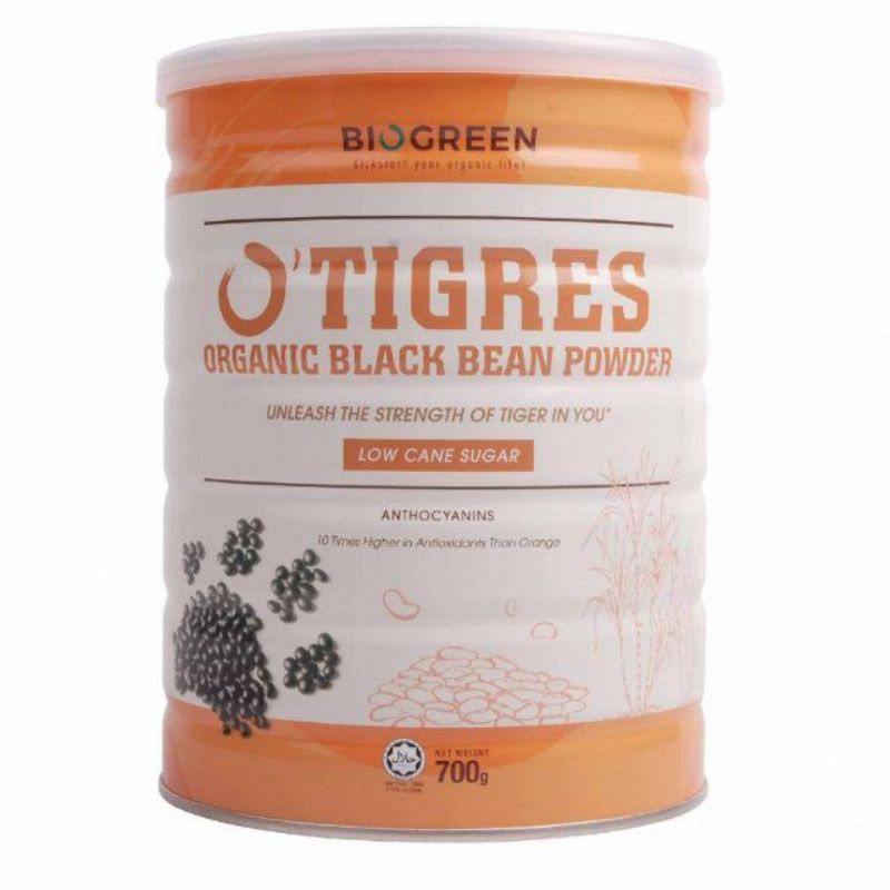 BIOGREEN O'tigres Organic Black Bean Powder (Sugar Free 650G/Less Sugar 700G)Halal | Shopee Malaysia