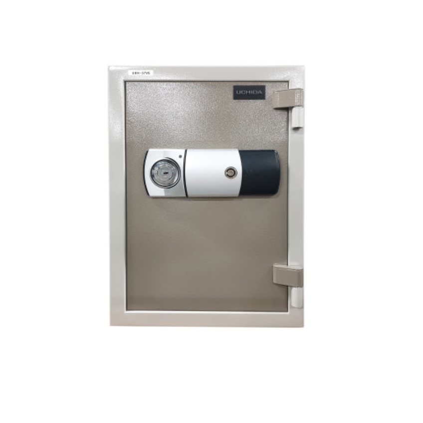 UCHIDA FIRE RESISTANT SAFETY BOX (UBH-65E) 63KG Keylock + Programmable ...