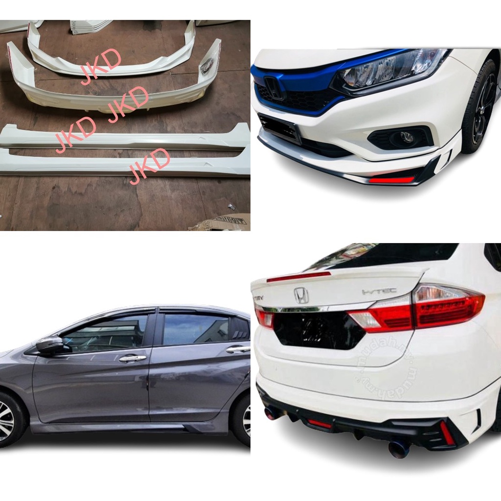 HONDA CITY 2017-2019 GM6 DRIVE 68 STYLE FULLSET BODYKIT SKIRT LIP CAR ...